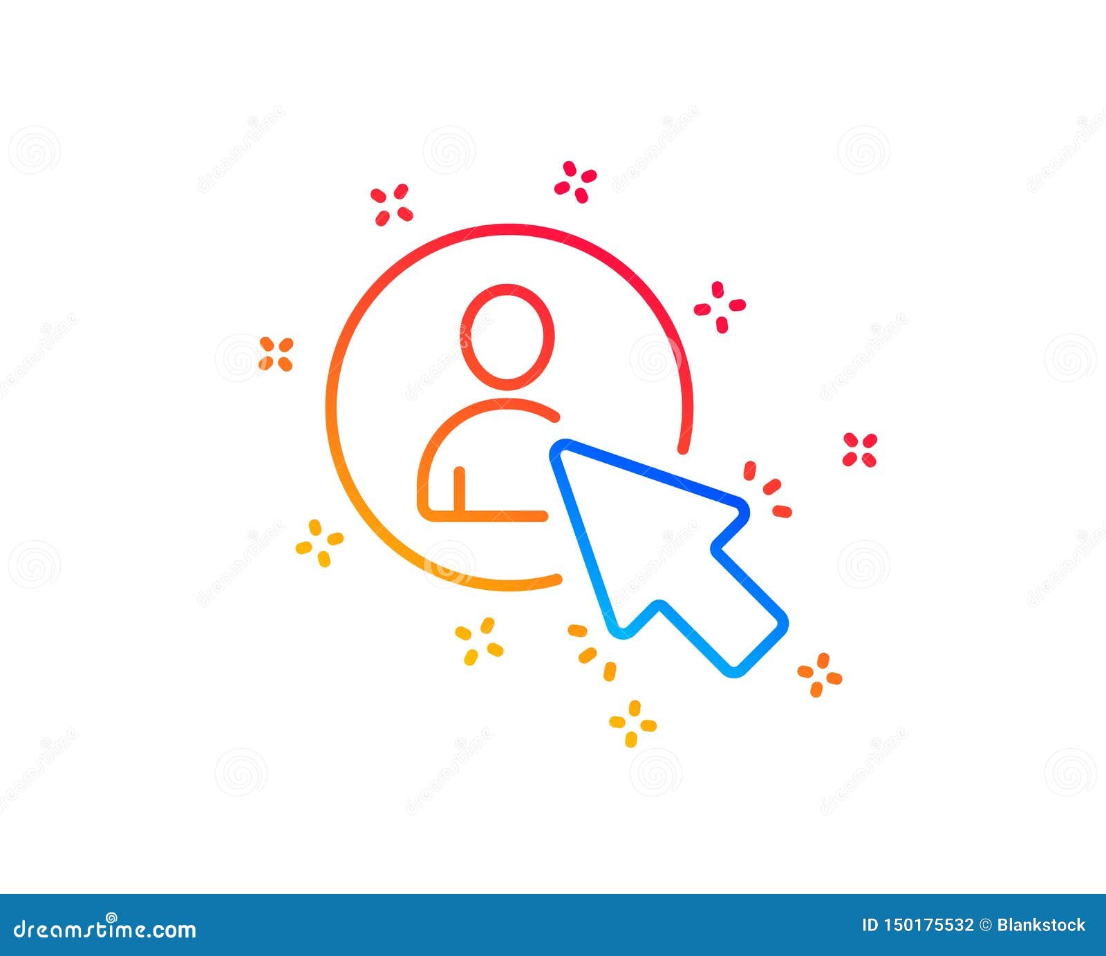 Select User Line Icon. Business Management Sign. Vector Stock Vector ...