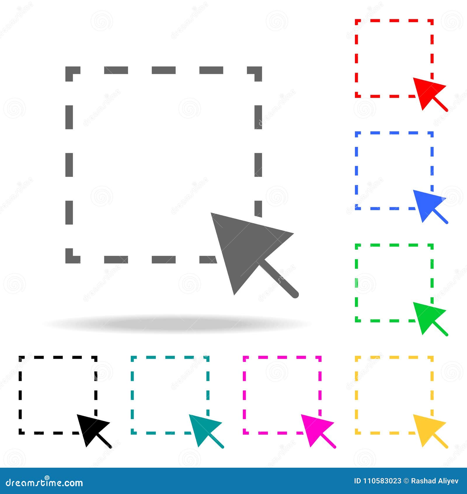 Selected Area Web Icon. Elements in Multi Colored Icons for Mobile ...