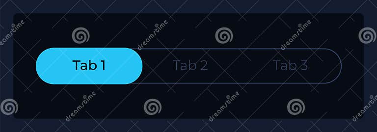 Selected First Tab in Menu UI Element Template Stock Vector ...