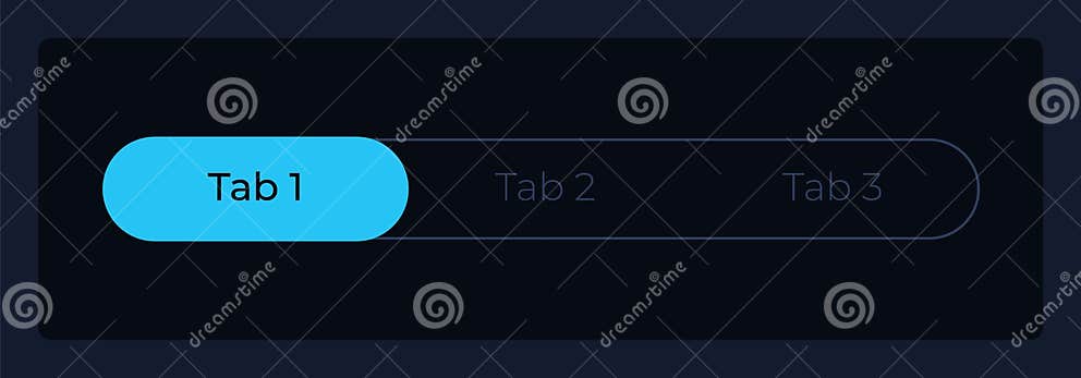 Selected First Tab in Menu UI Element Template Stock Vector - Illustration of editable, menu ...