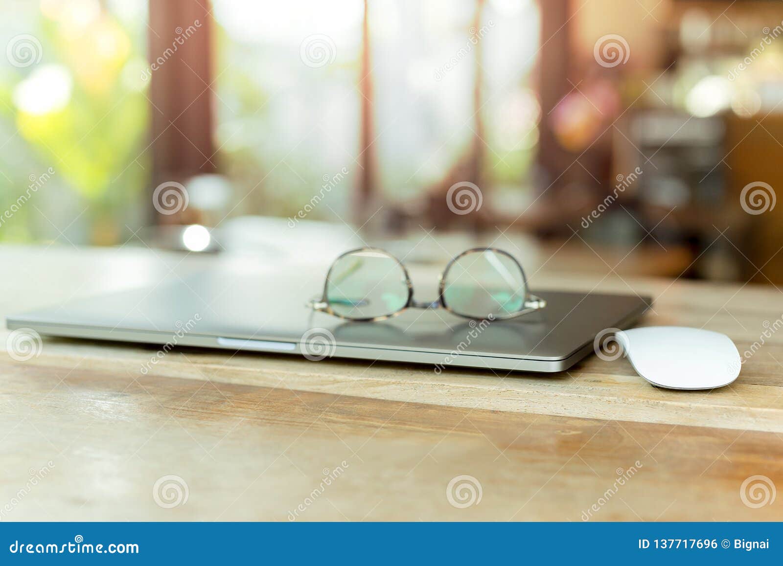 Focus On Computer Screen With Green Screen Chroma Key Mockup In Front ...