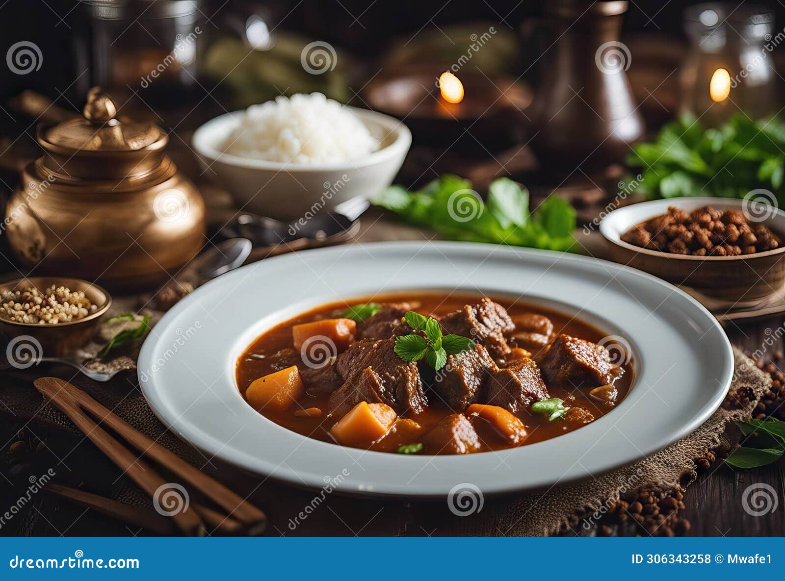 Selected Focus Empal Daging Kelem, Traditional Beef Stew from Central ...