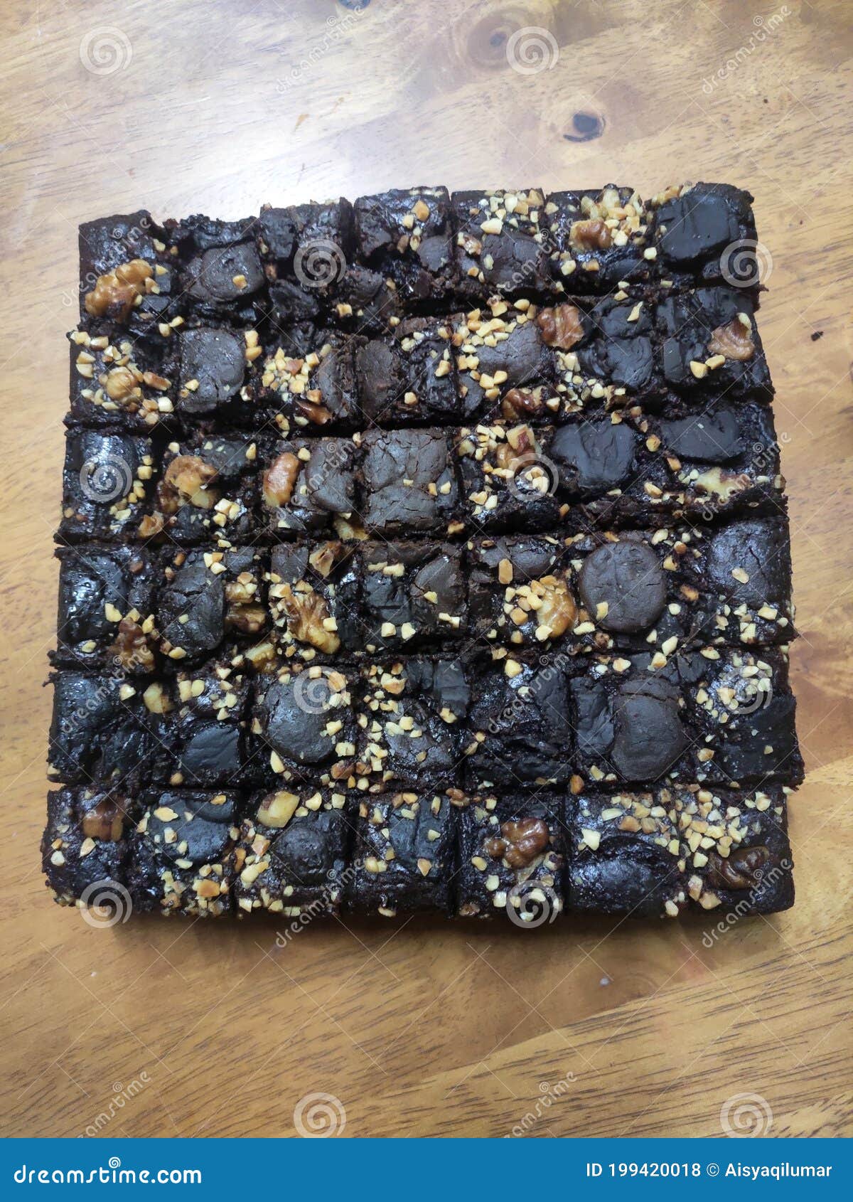 Selected Focused on the Chocolate Cake. Rectangular in Shape Stock ...