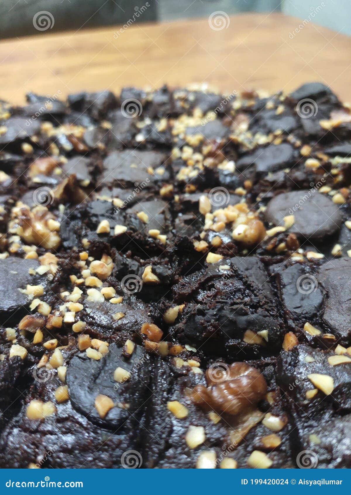 Selected Focused on the Chocolate Cake. Rectangular in Shape Stock ...