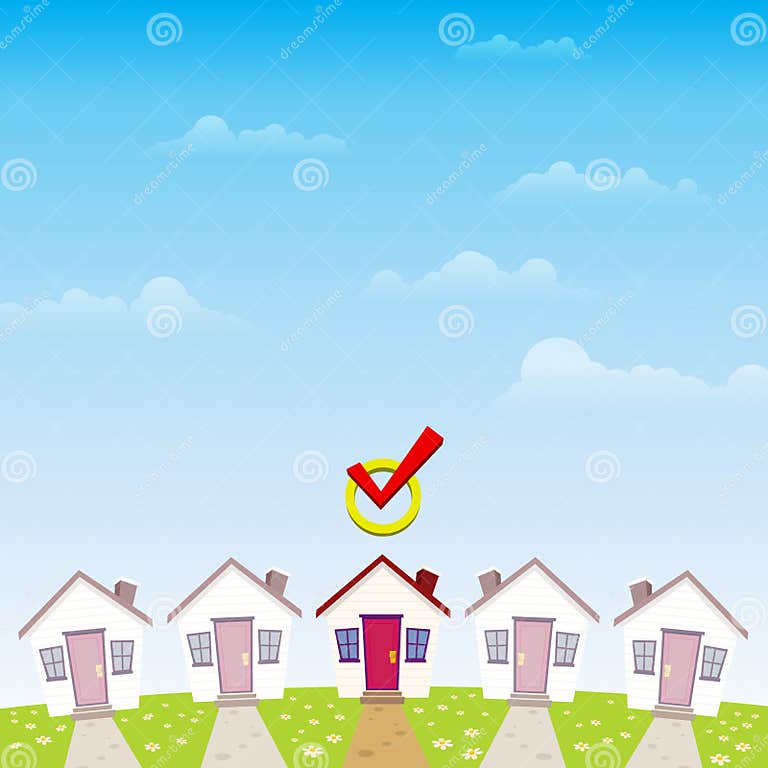 Selected House stock vector. Illustration of market, select - 23243445