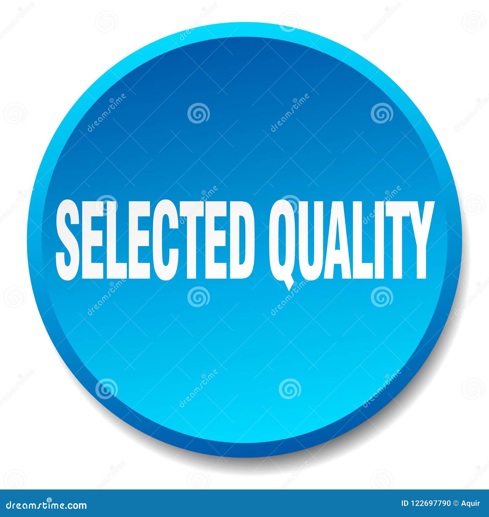 Selected quality button stock vector. Illustration of modern - 122697790