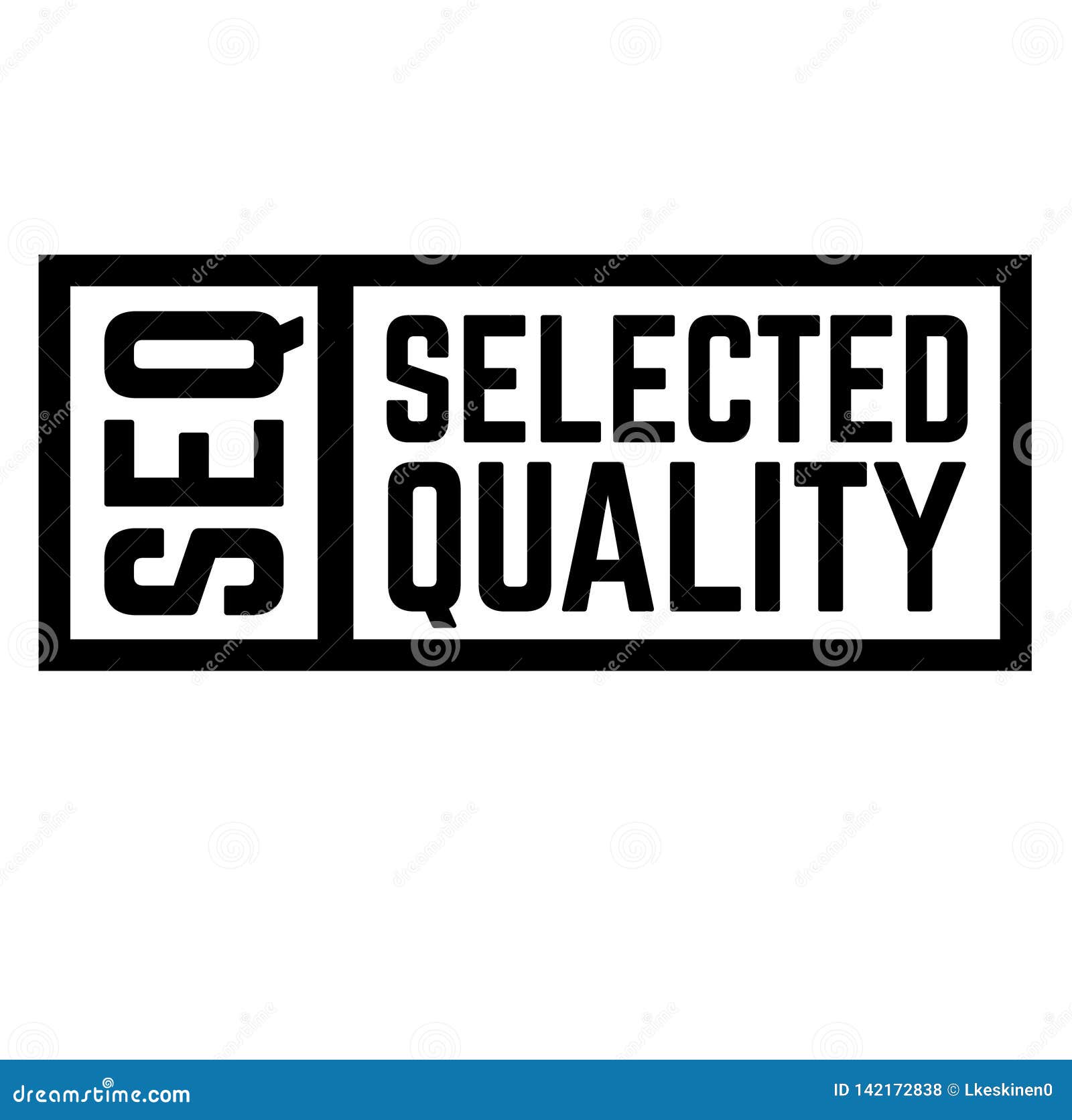 Selected Quality Stamp on White Stock Vector - Illustration of choosing ...