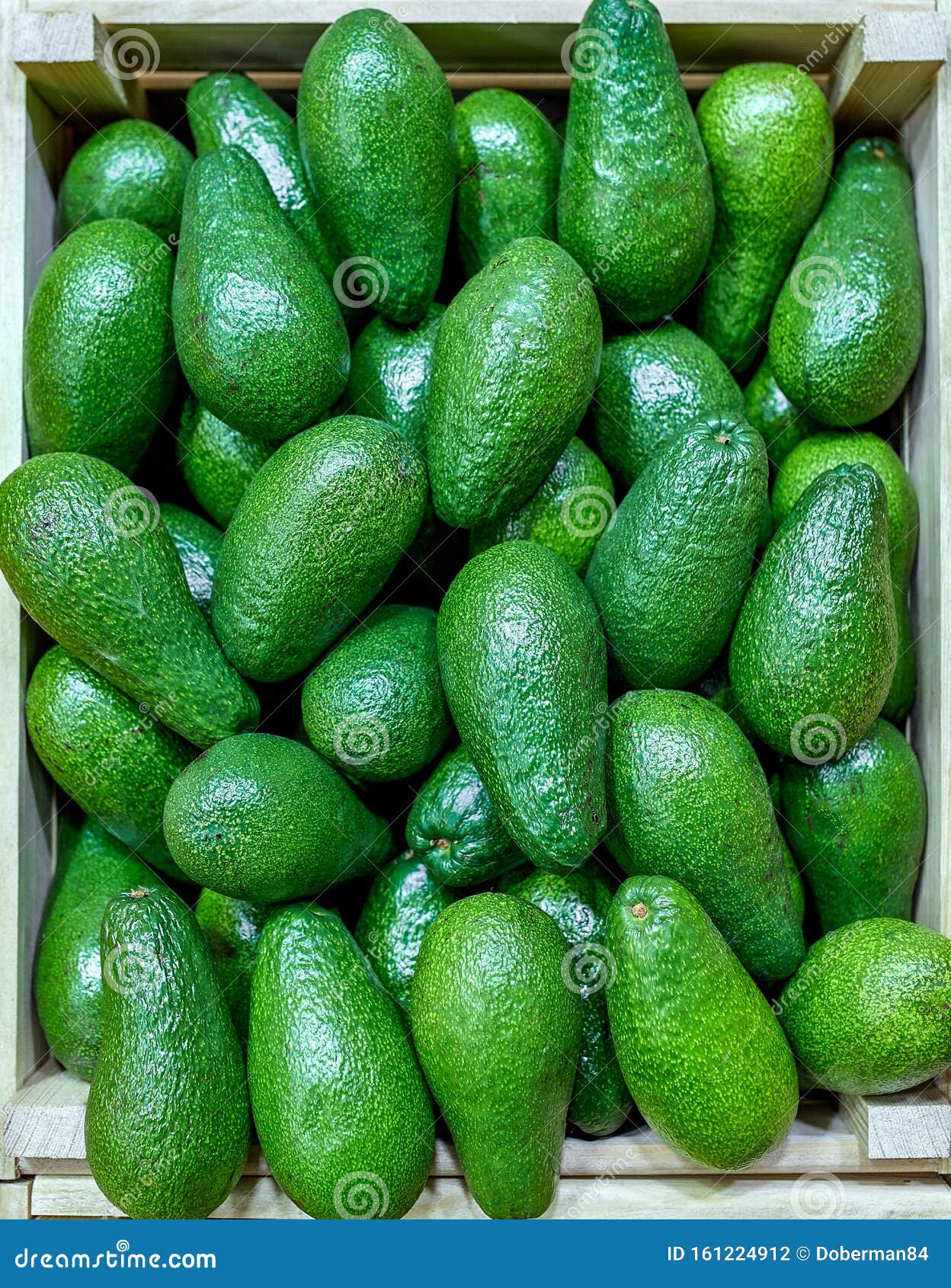 Selected Ripe Avocado Boxes. Boxes of Avocado. Daylight. View from ...