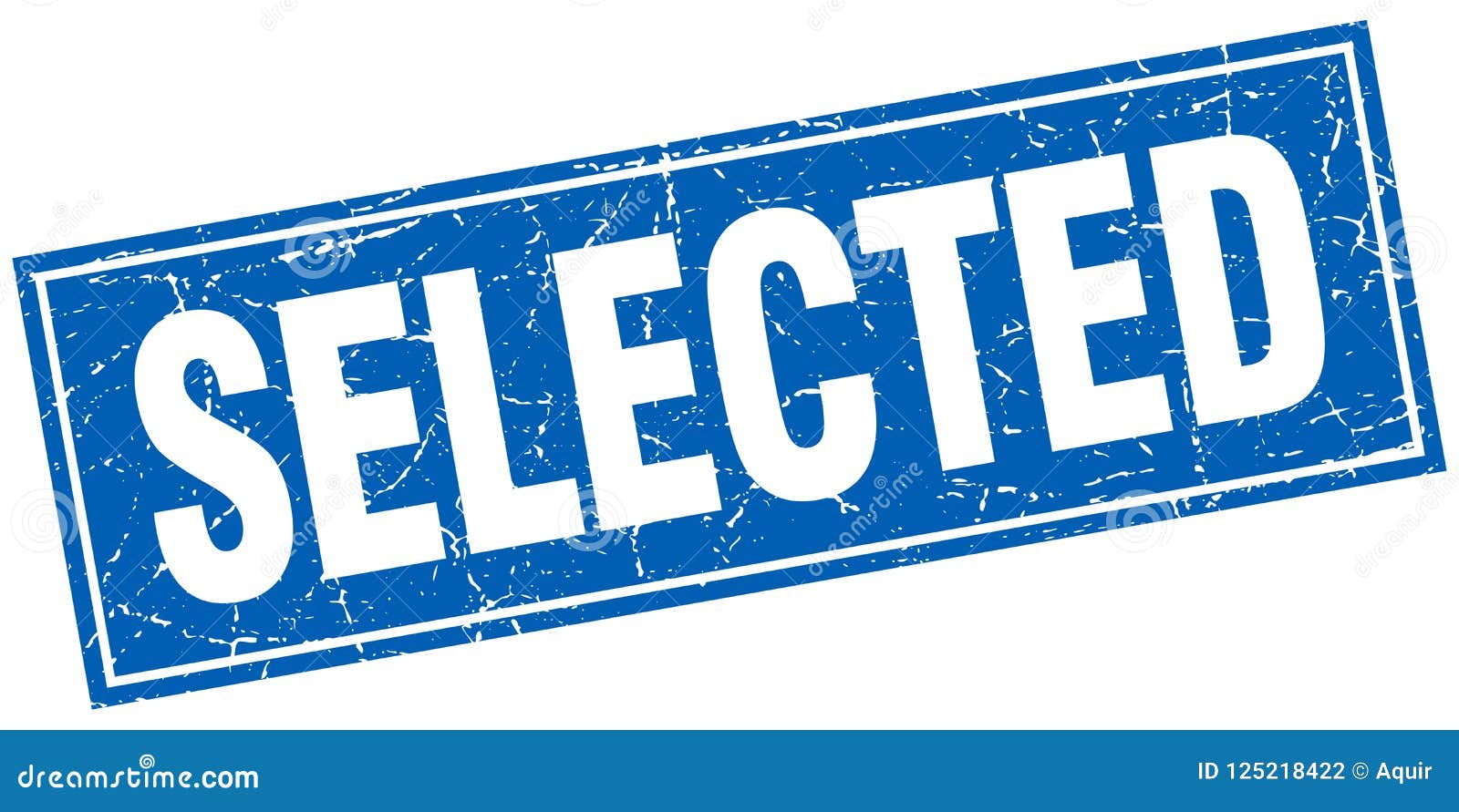 Selected stamp stock vector. Illustration of blue, grungy - 125218422