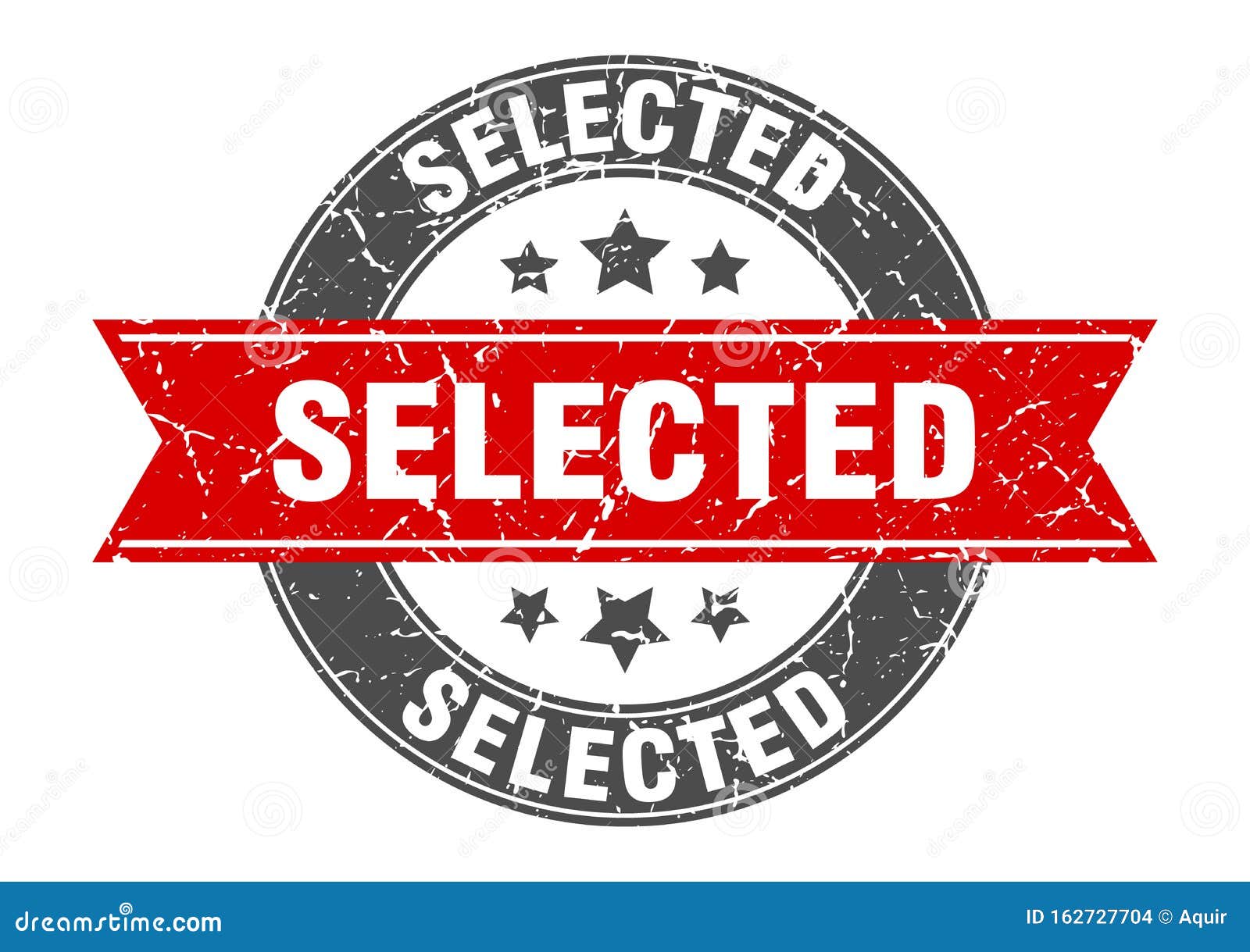 Selected stamp stock vector. Illustration of sign, insignia - 162727704