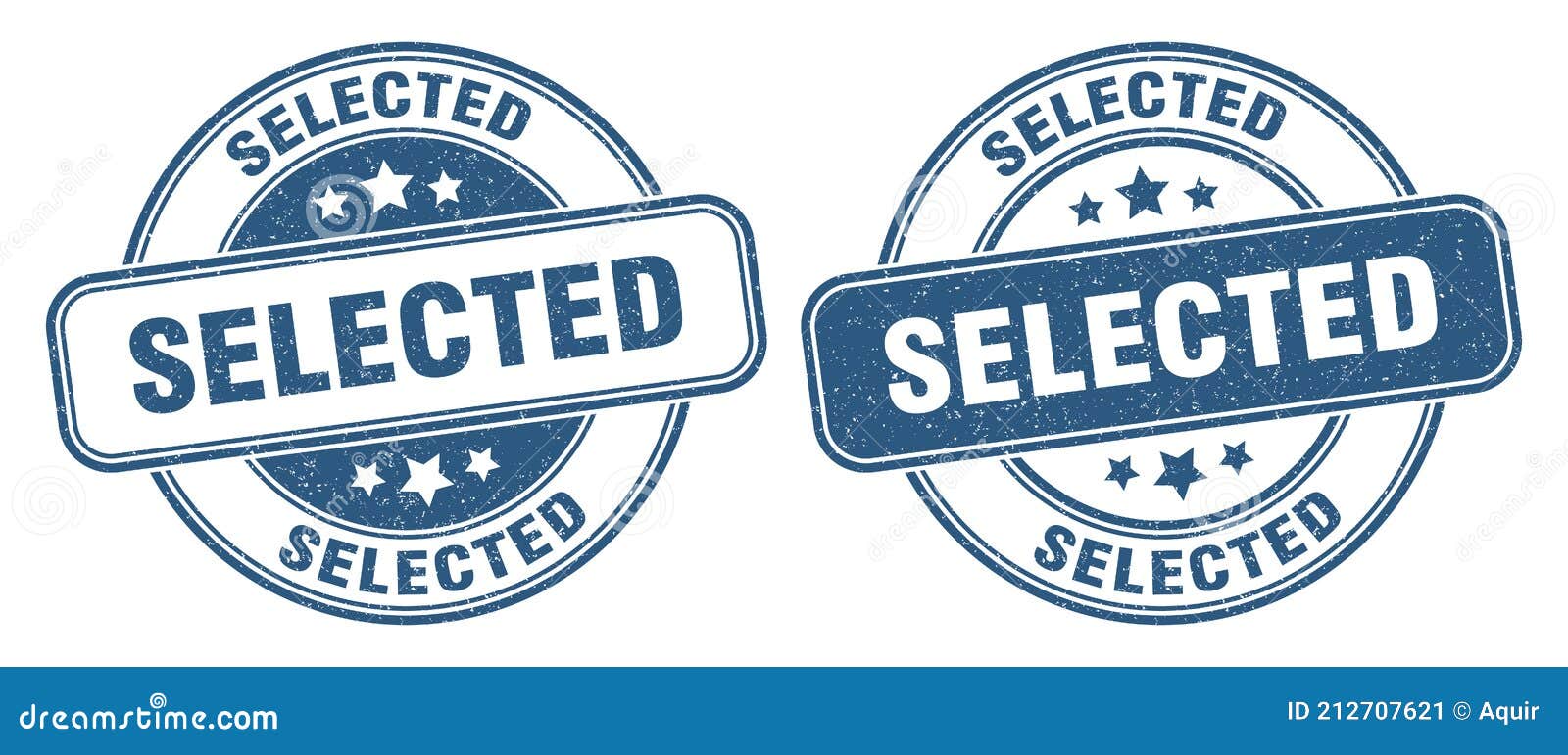 Selected Stamp. Selected Label. Round Grunge Sign Stock Vector ...