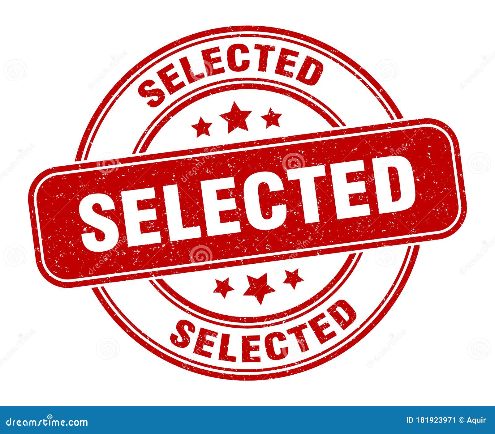 Selected Stamp. Selected Round Grunge Sign Stock Vector - Illustration ...