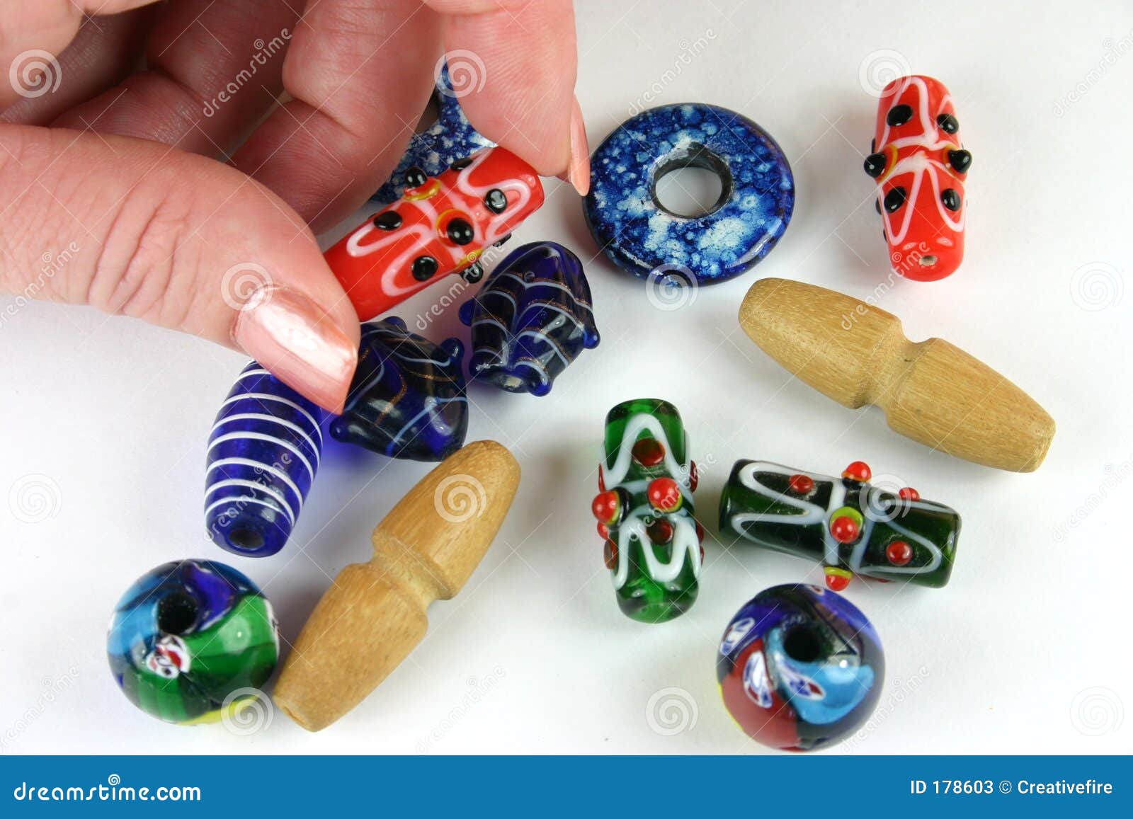 Selecting Beads stock image. Image of blue, beads, fasteners - 178603