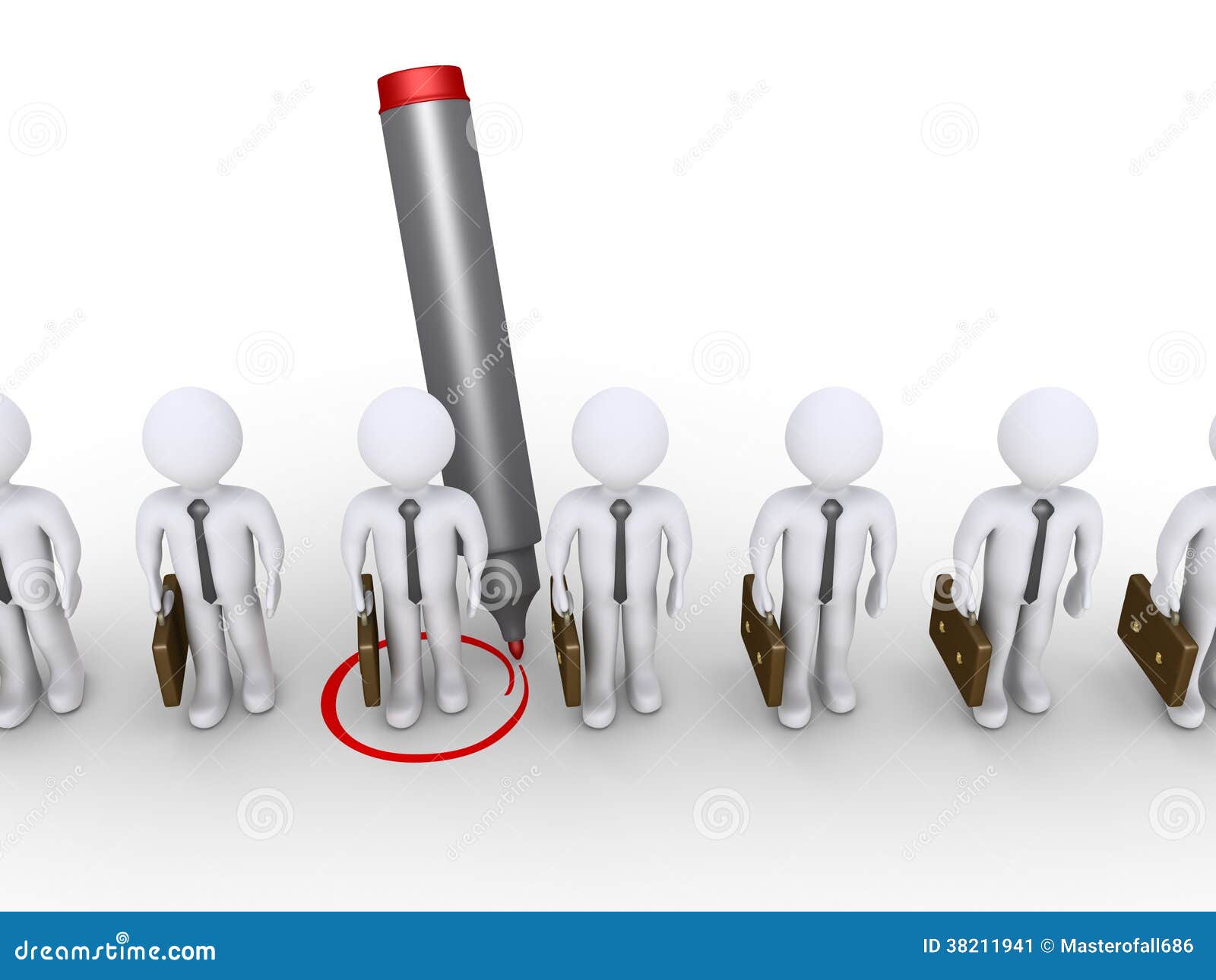 Selecting by Circle the Right Businessman Stock Illustration ...