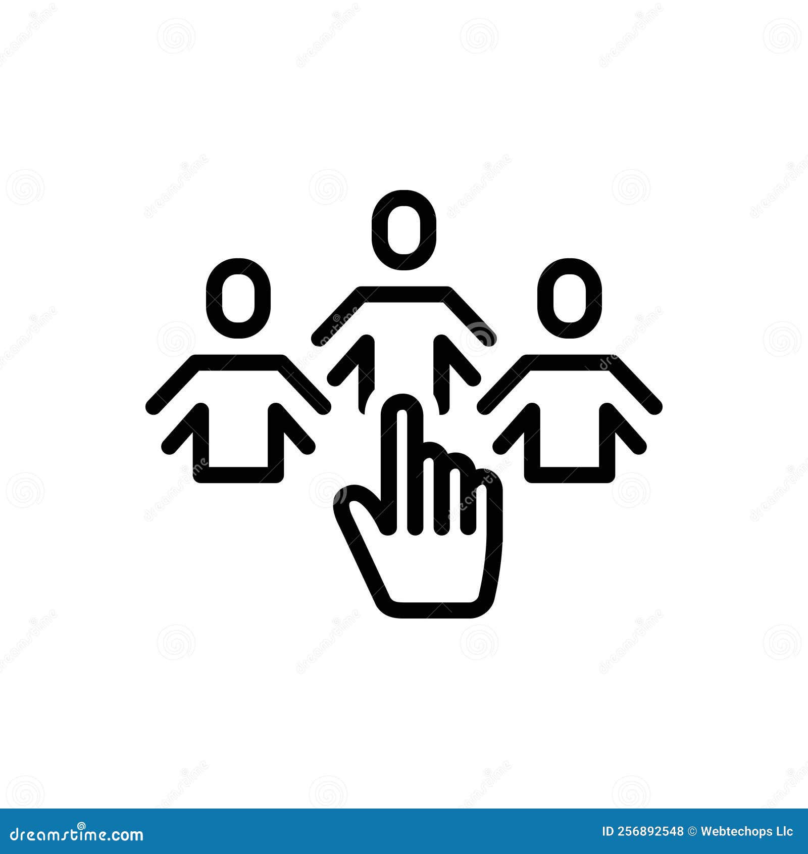 Black Line Icon for Selecting, Choose and Pick Stock Vector ...