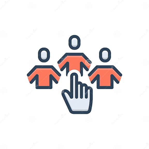 Color Illustration Icon for Selecting, Choose and Pick Stock Vector ...