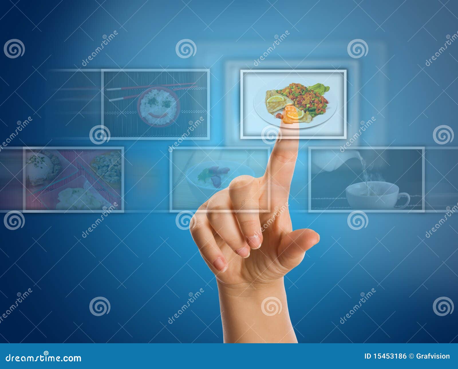 Selecting images stock photo. Image of media, flat, hand - 15453186