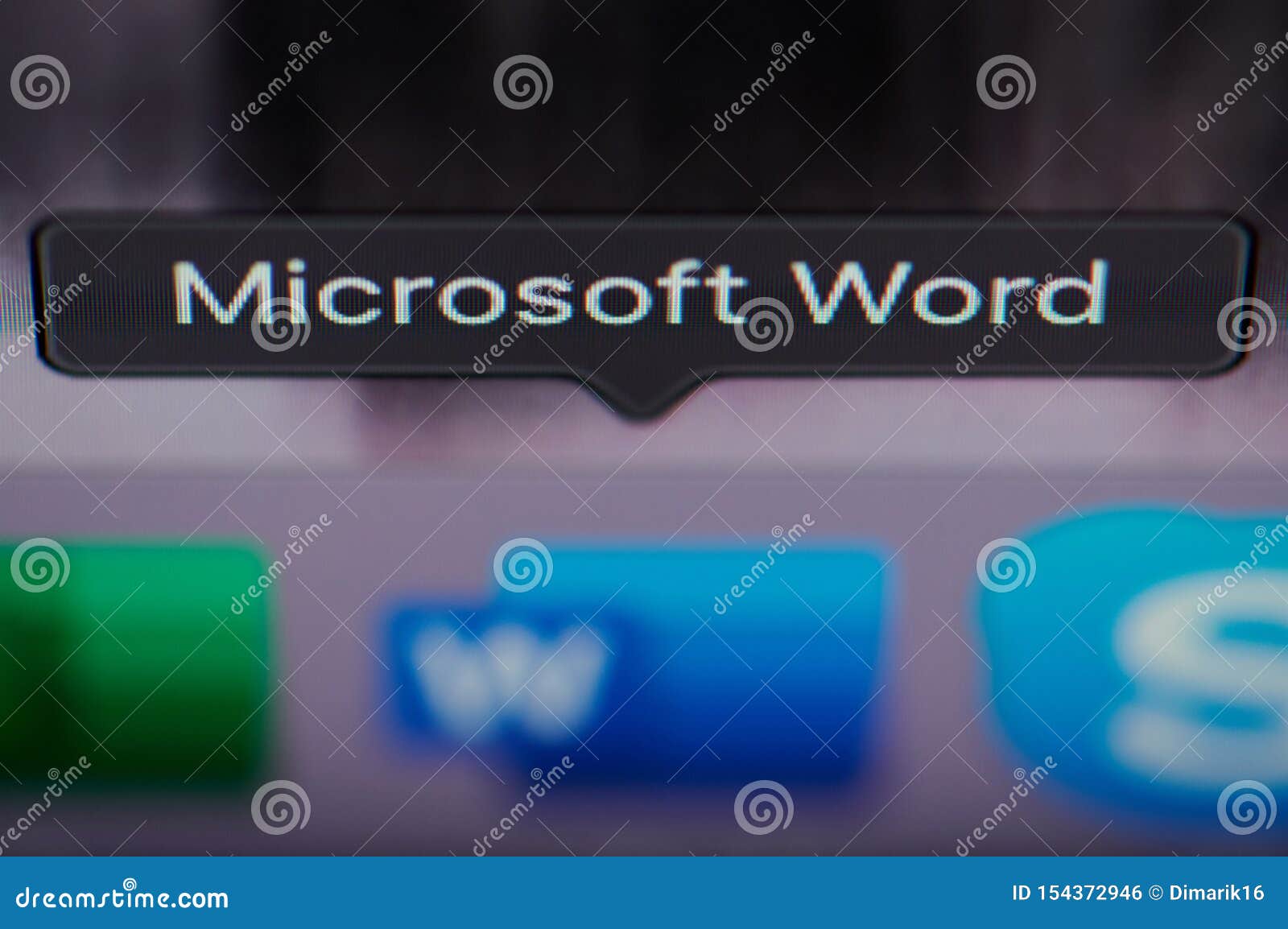 Selecting Microsoft Word Application on Computer Editorial Photo ...