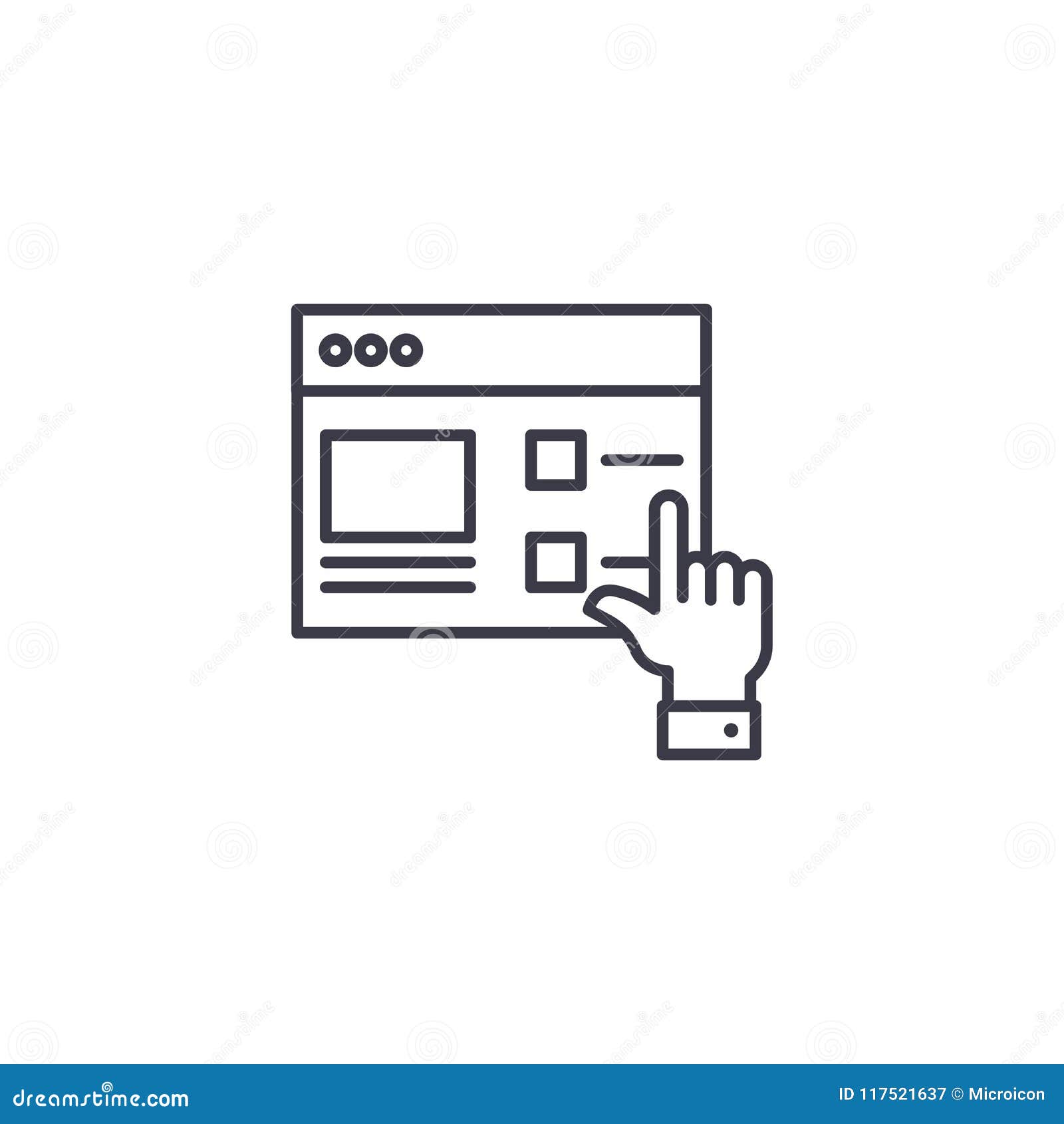 Selecting an Option Linear Icon Concept. Selecting an Option Line ...