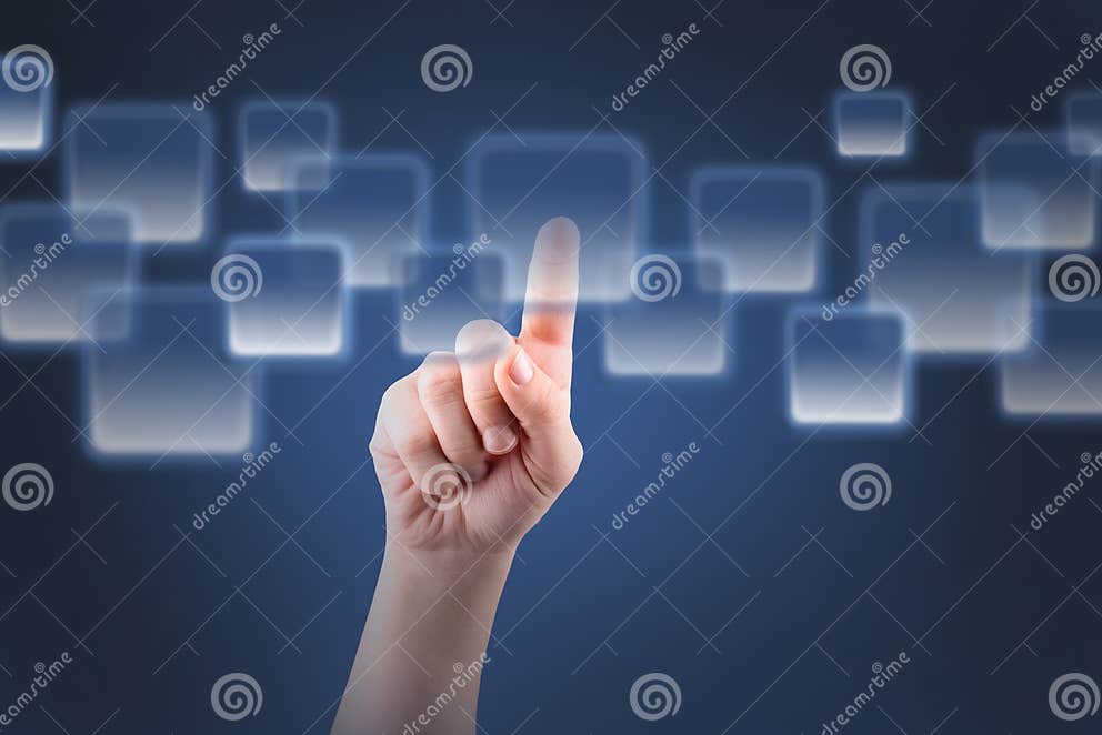 Selecting an Option on a Touchscreen Stock Photo - Image of choose ...
