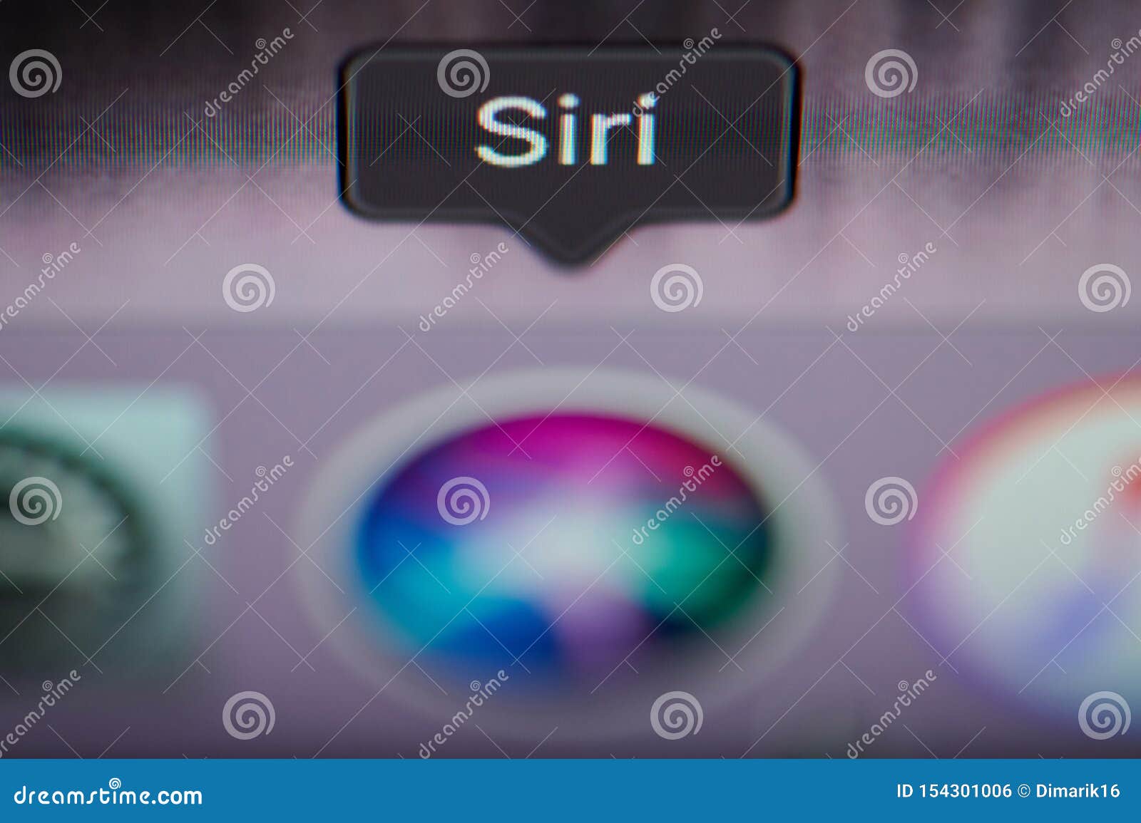 Selecting Siri Application on Computer Editorial Photo - Image of close ...