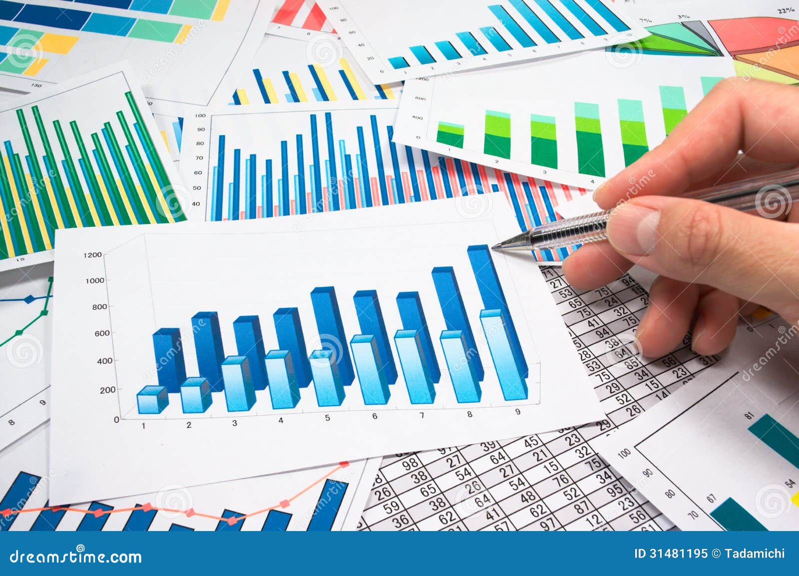 Selecting target graph. stock image. Image of concept - 31481195