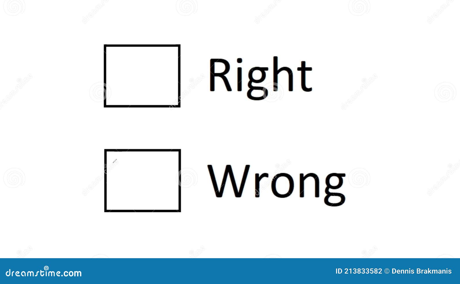 Selecting Wrong. Mark Empty Box To Indicate it is Wrong. Right or Wrong ...