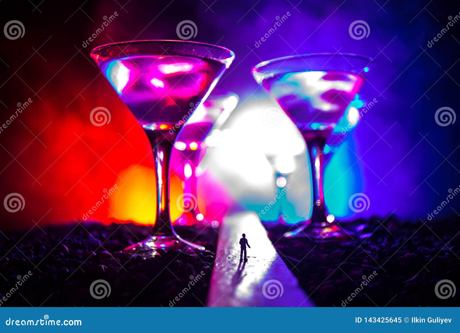 Selection of Alcoholic Drinks on Rustic Wood Background. Creative ...