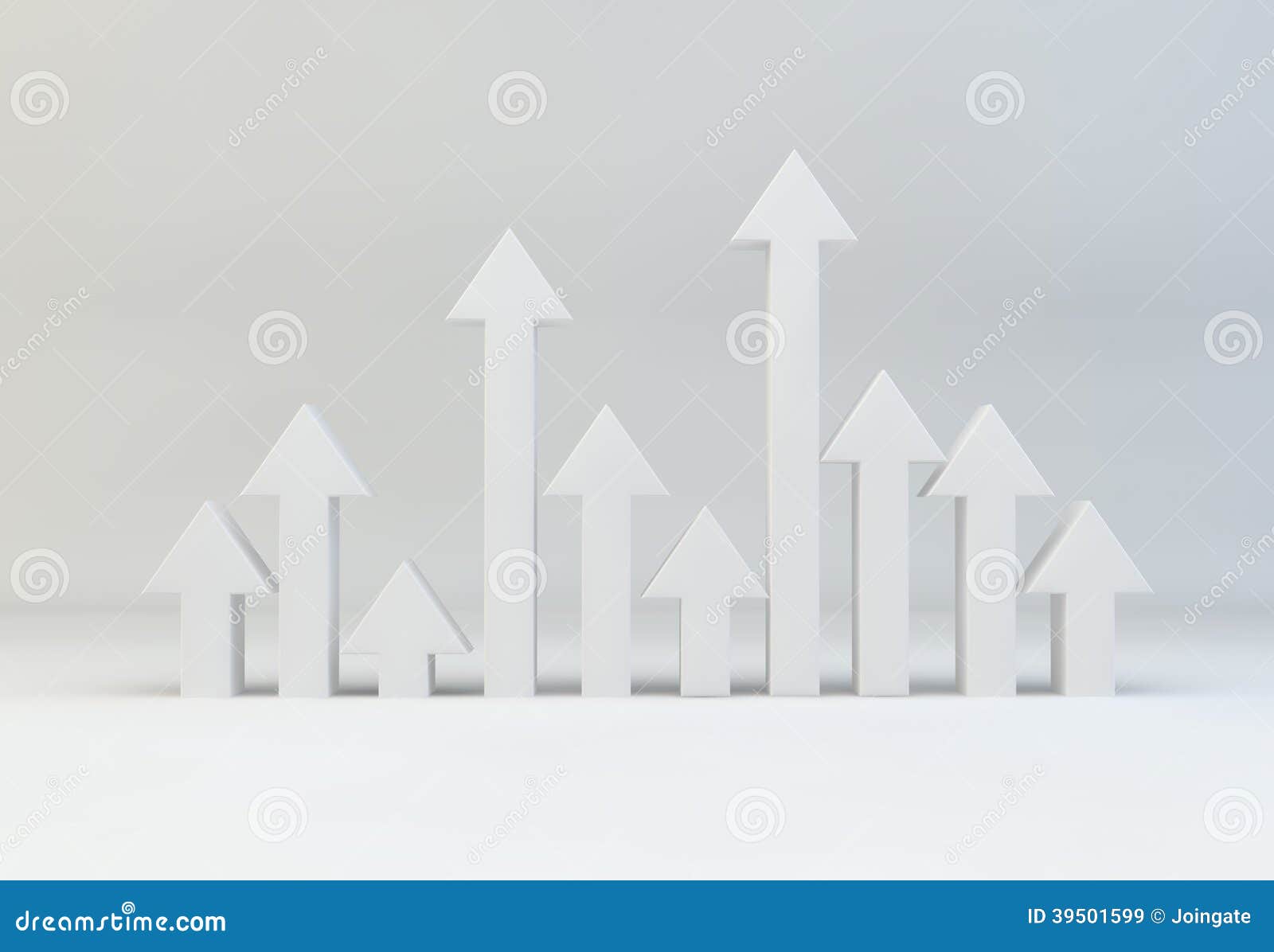 Selection of Arrows Pointing Upwards for Growth Stock Illustration ...