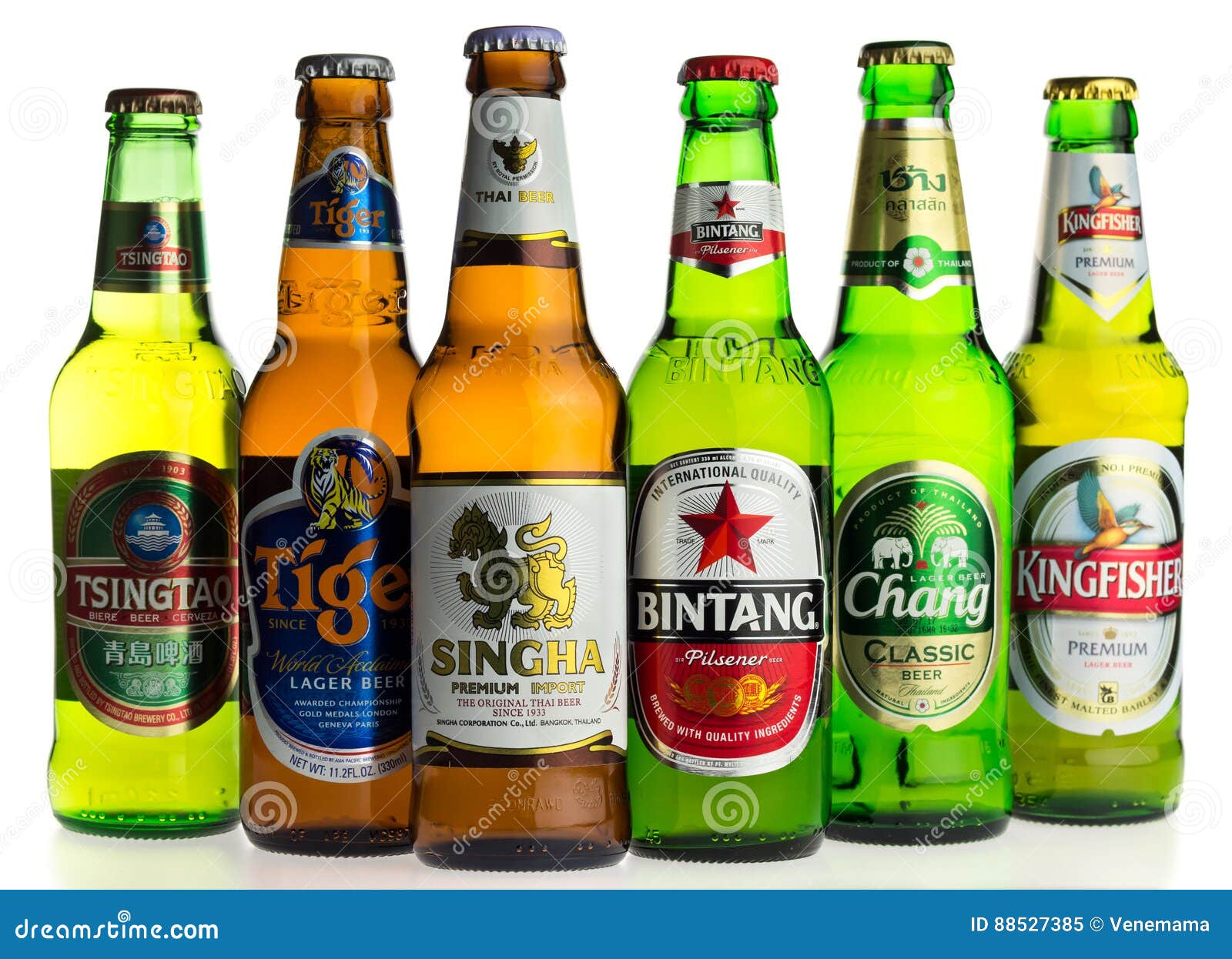 Selection of Asian Lager Beers Editorial Image - Image of pilsner ...