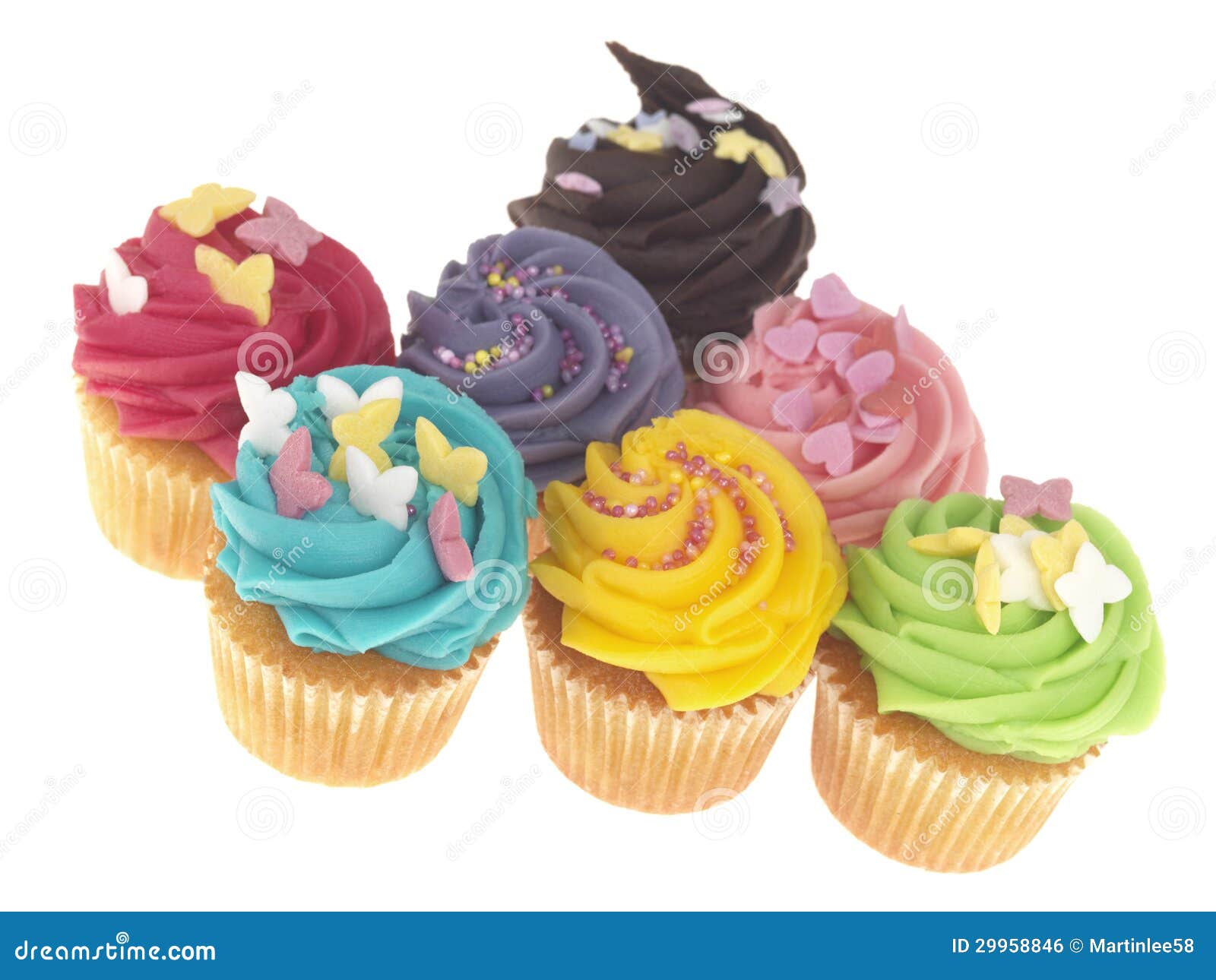 Iced Cupcakes stock photo. Image of dessert, sponge, cake - 29958846