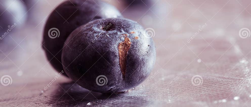 A Selection of Blueberries, Showing the Typical Sizes of the Berries ...