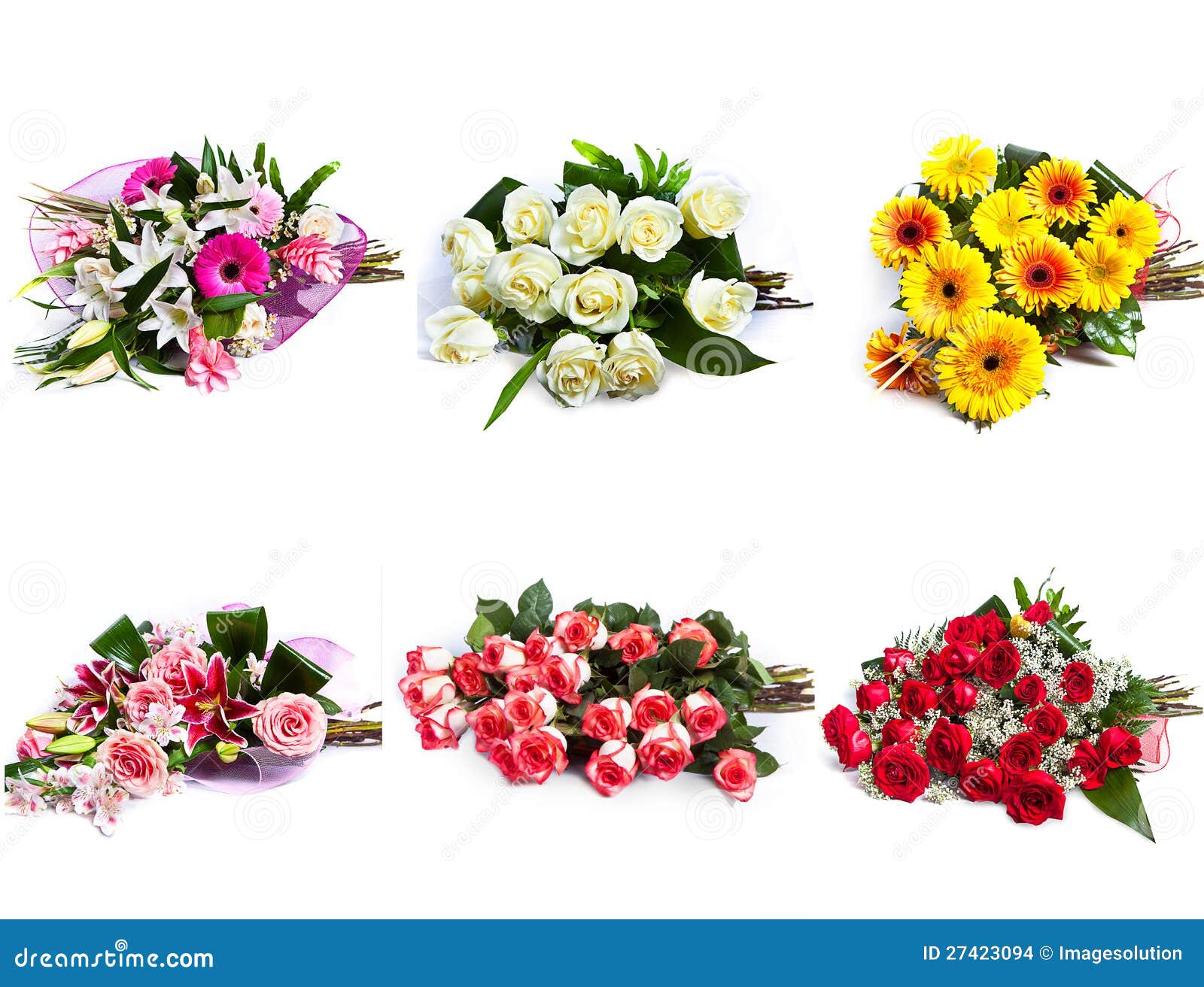 Selection of Bouquet of Flower Stock Photo - Image of gift, green: 27423094
