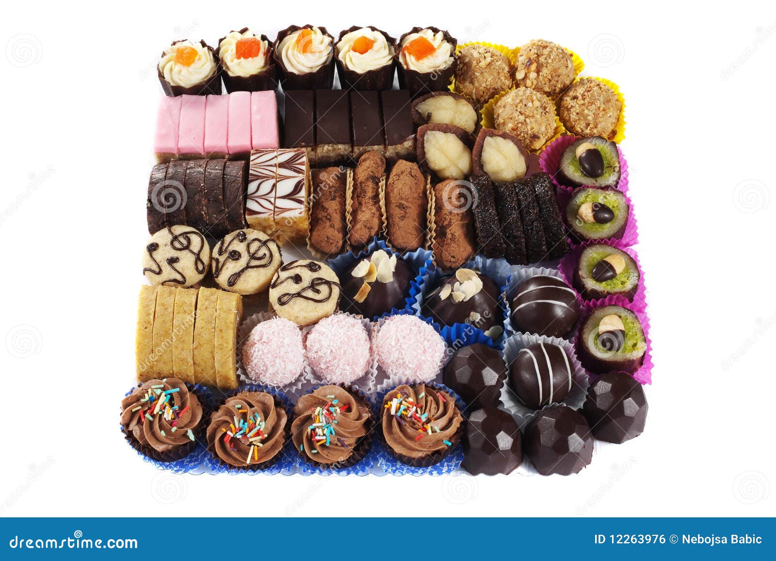 Selection of cakes stock photo. Image of marzipan, crust - 12263976