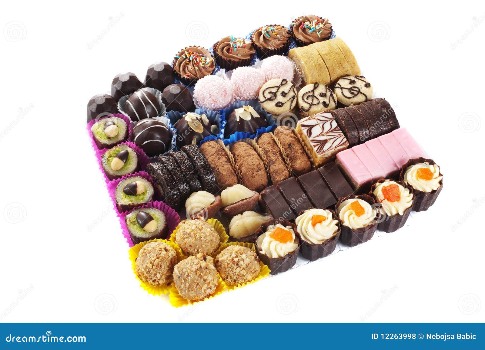 Selection of cakes stock photo. Image of coconut, scrumptious - 12263998