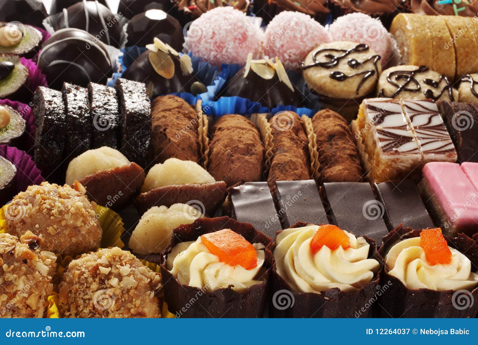 Selection of cakes stock image. Image of crust, scrumptious - 12264037