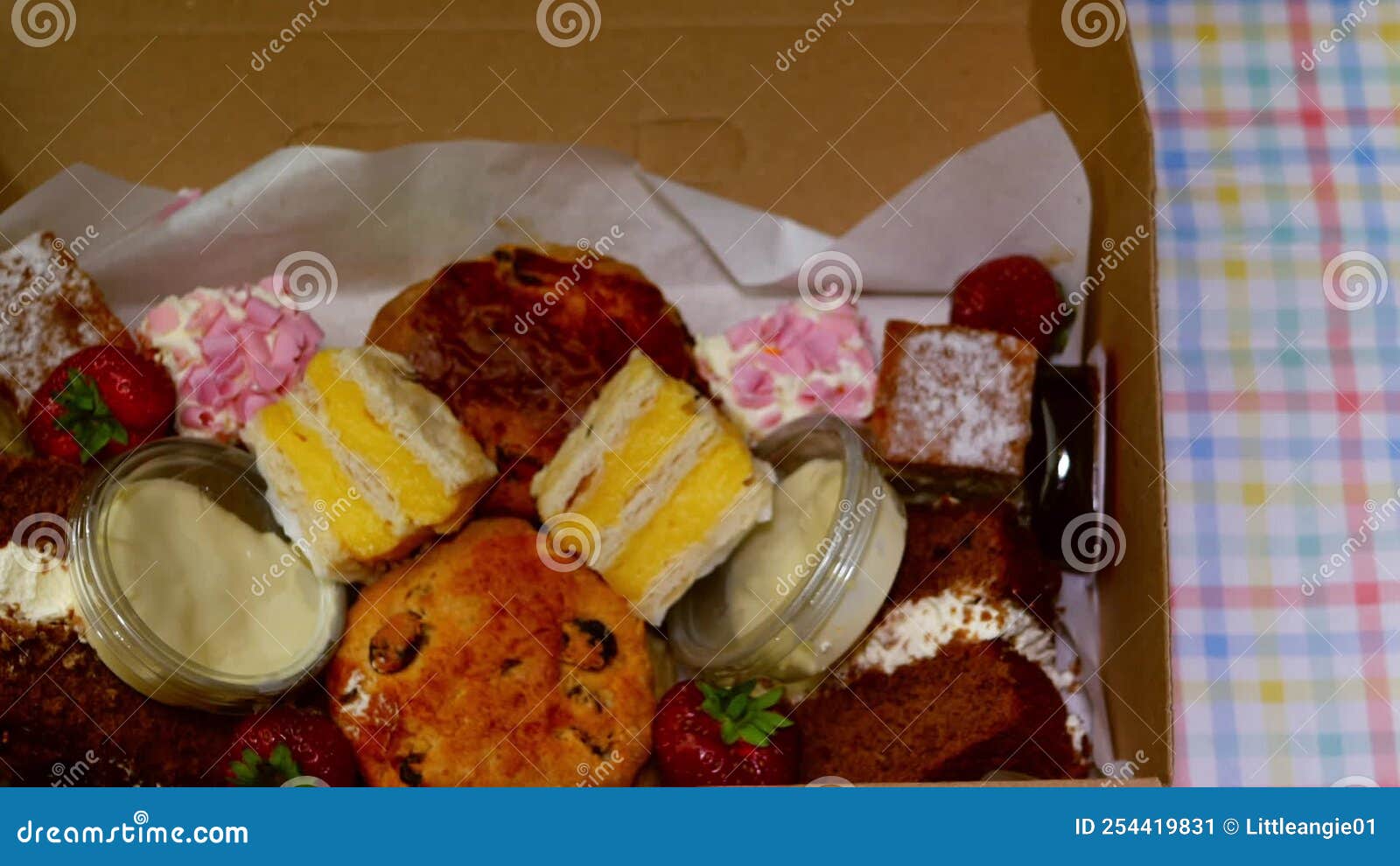 Selection of Cakes and Sweets for Afternoon Tea Stock Video - Video of ...