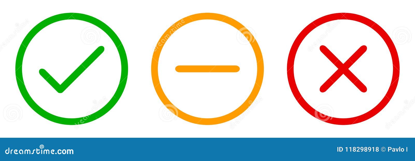 Selection: Check Mark, Survey, Cross - Vector Stock Illustration ...