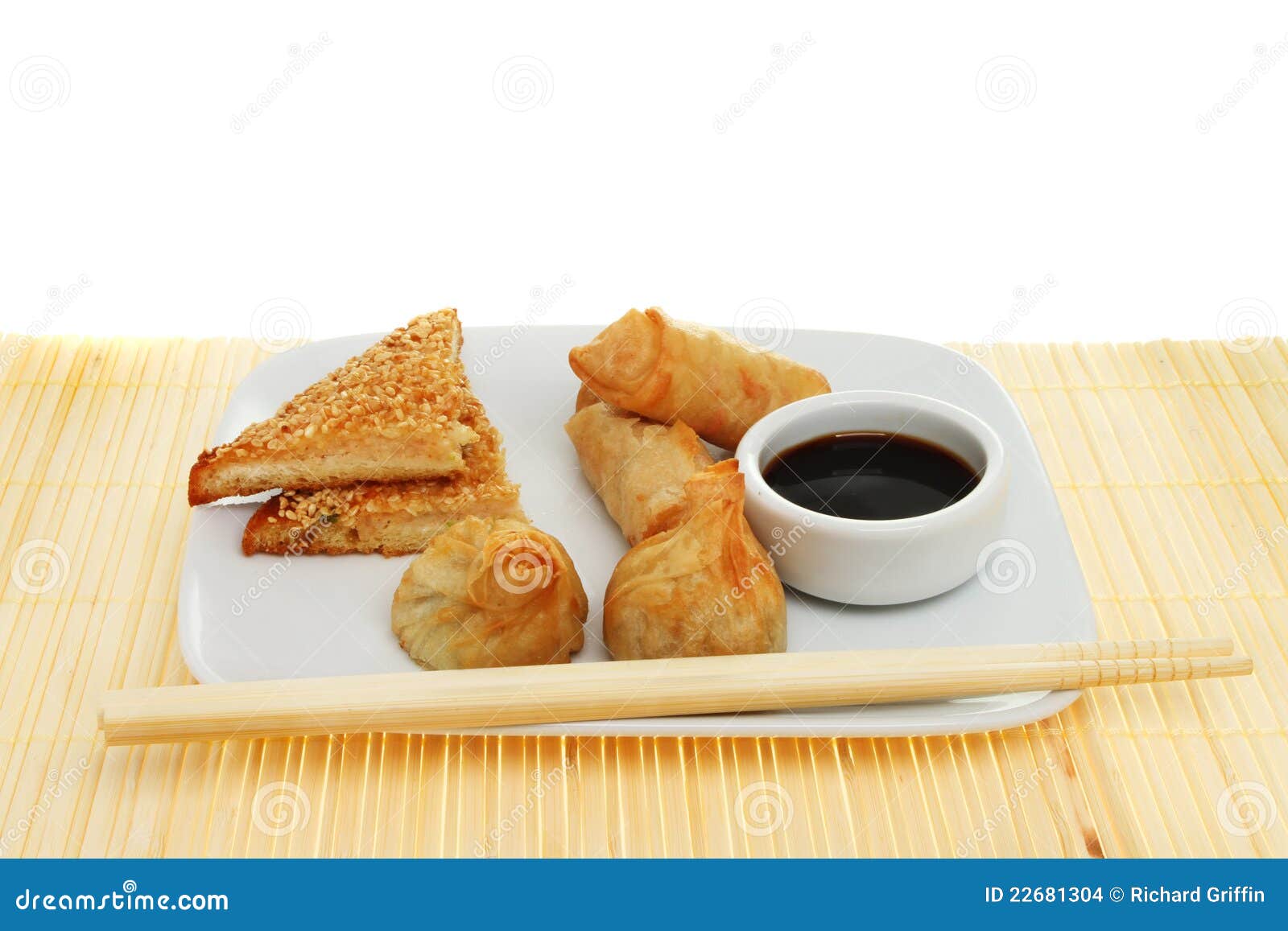 Selection of Chinese Snacks Stock Photo - Image of chopstick, sesame ...