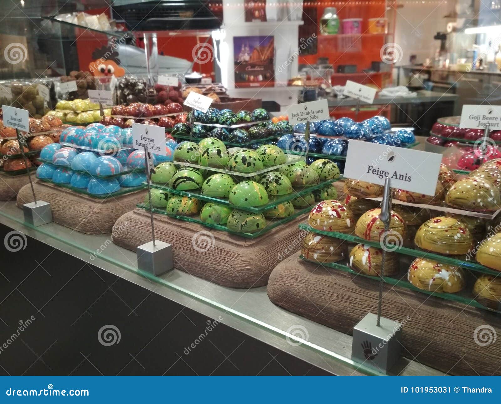 Selection of Chocolate in a Row, Shop in Belgium Stock Image - Image of ...