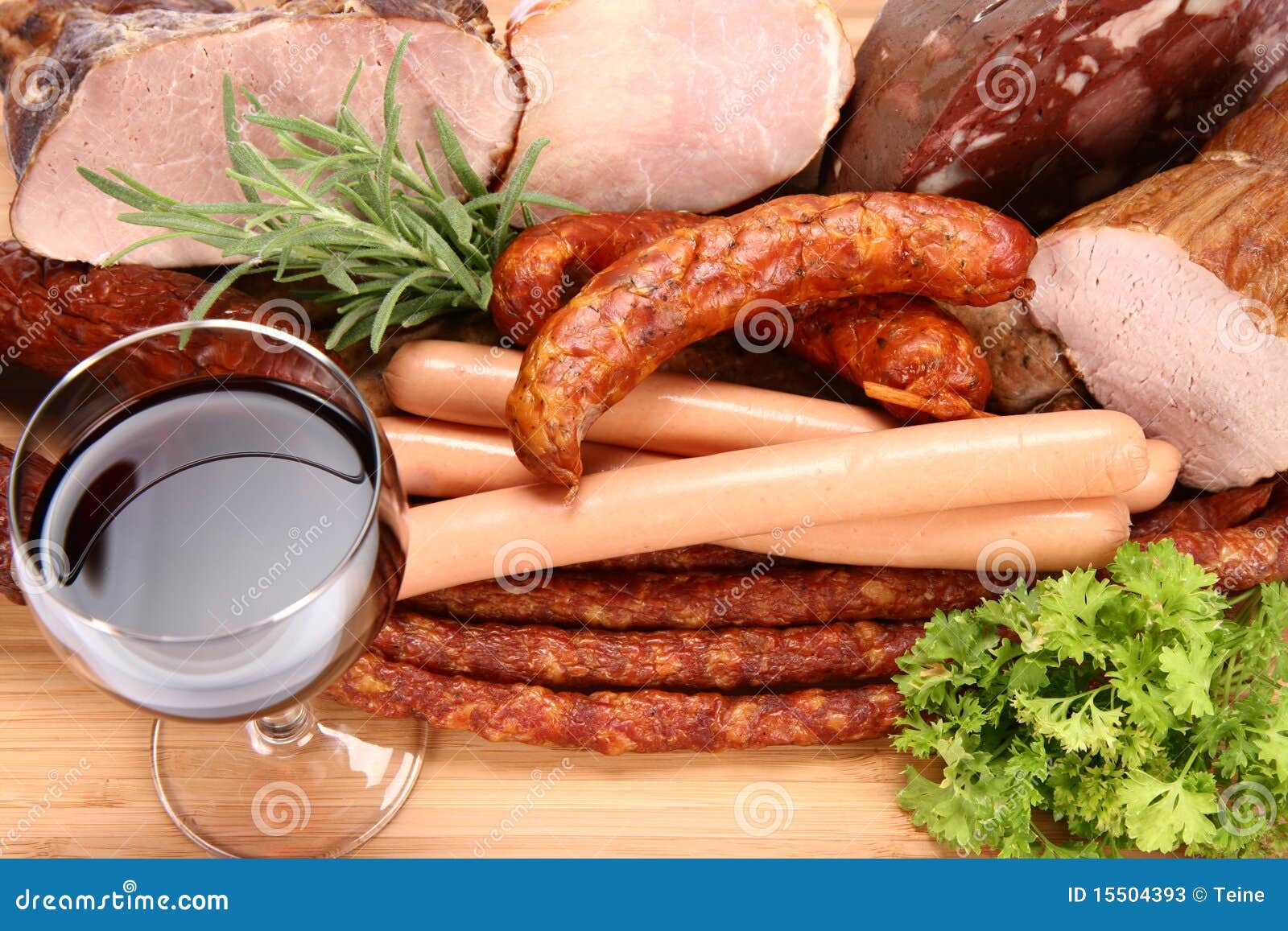 Selection of cold meat stock image. Image of gourmet - 15504393