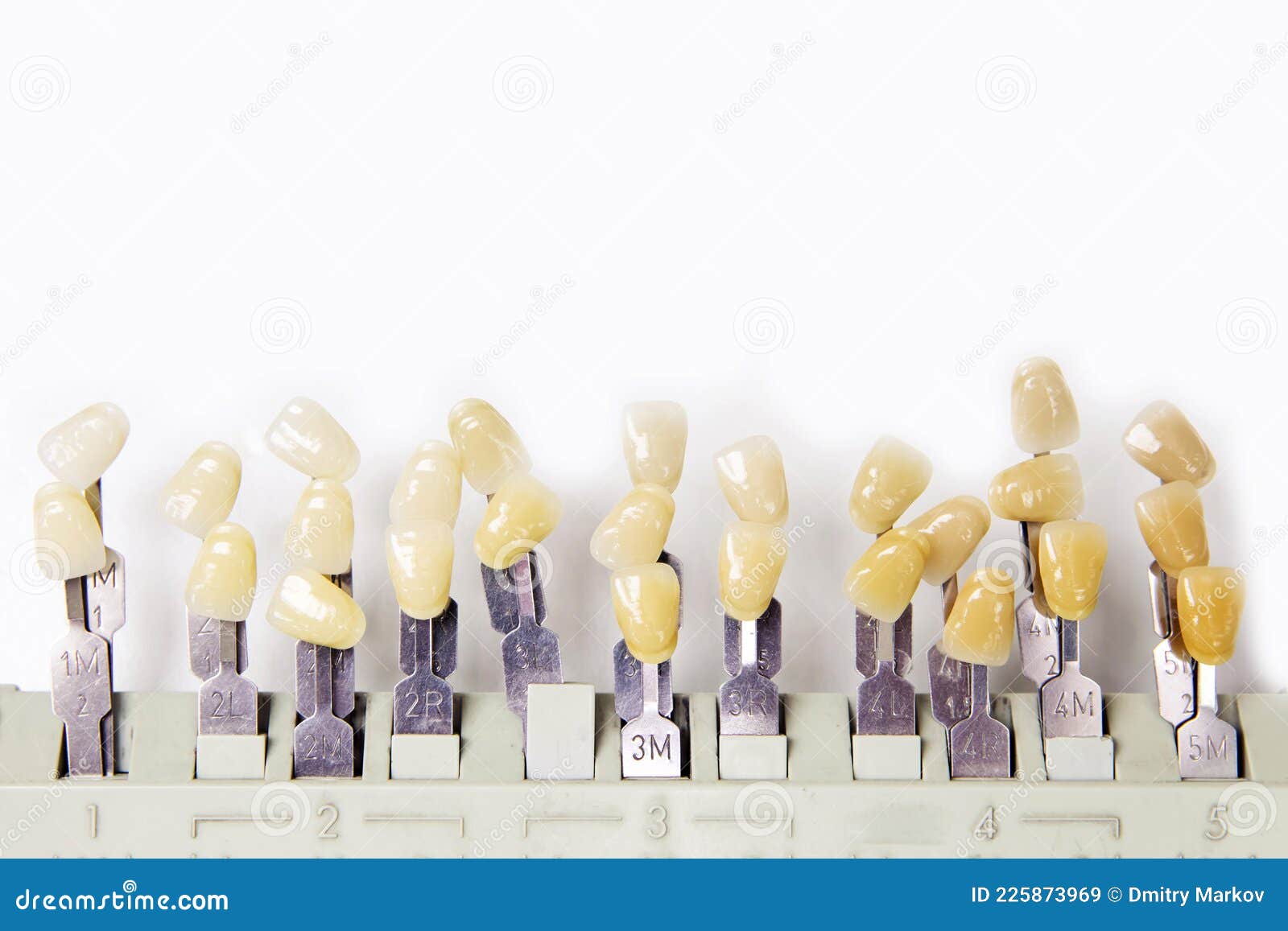 Selection of the Color of Tooth Enamel. Color Probes Stock Image ...