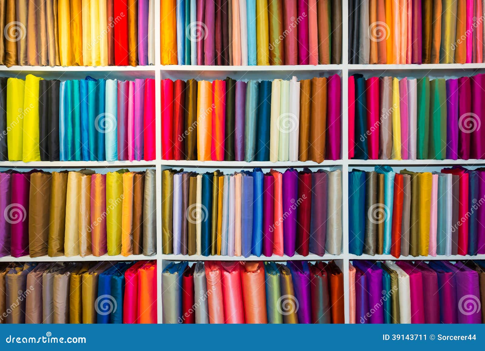 Selection of Colorful Fabrics Stock Image - Image of fashion, detail ...
