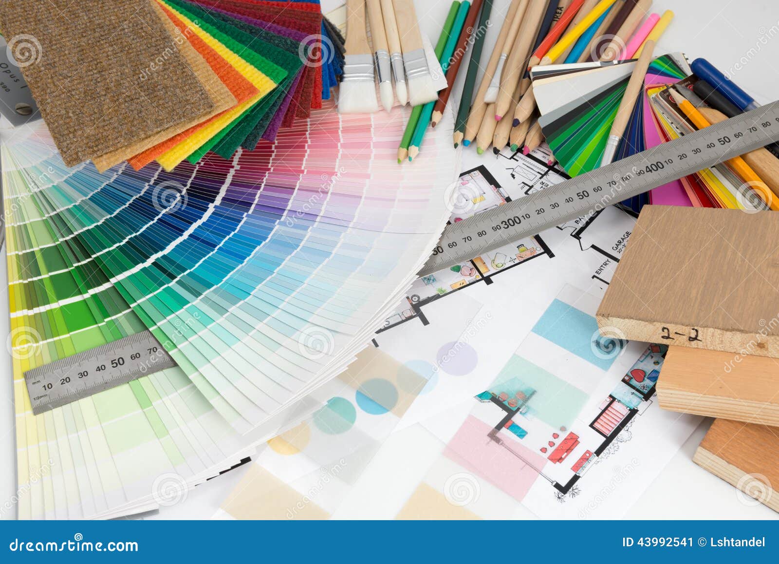 Selection of Colors and Materials for Home Renovation Stock Image ...