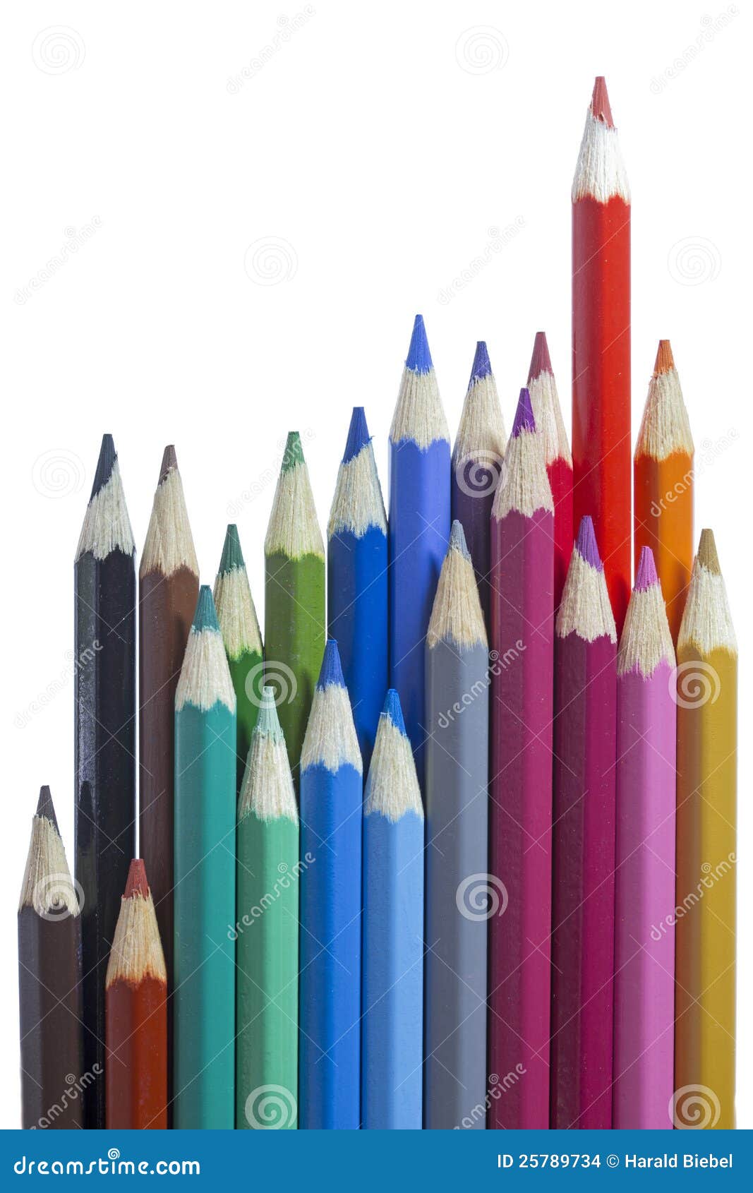 Selection of Colour Pencils Standing Stock Photo - Image of color ...