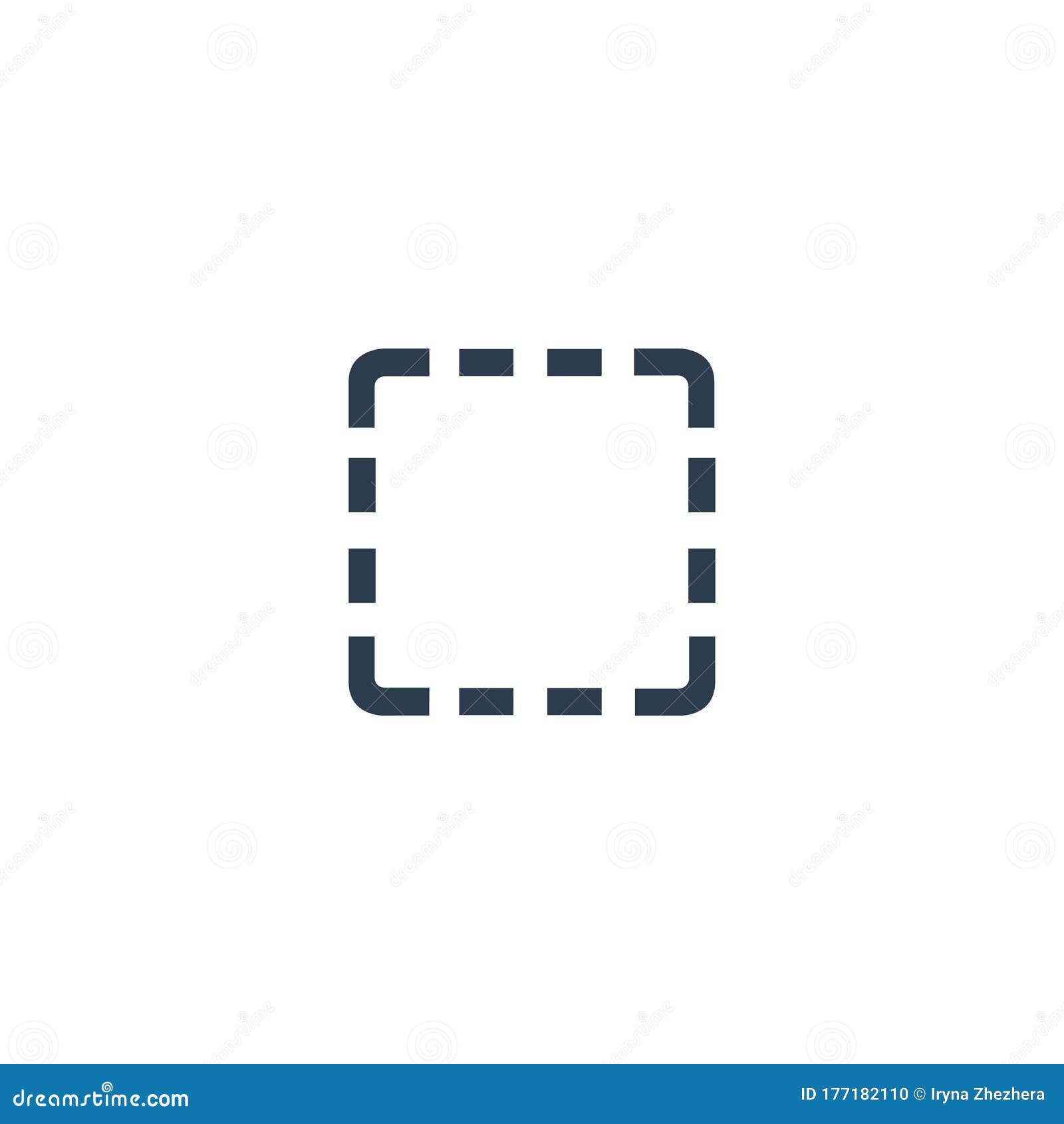 Selection Dashed Rectangle With Pointer In Vector. Stock Vector Illustration Isolated On White ...