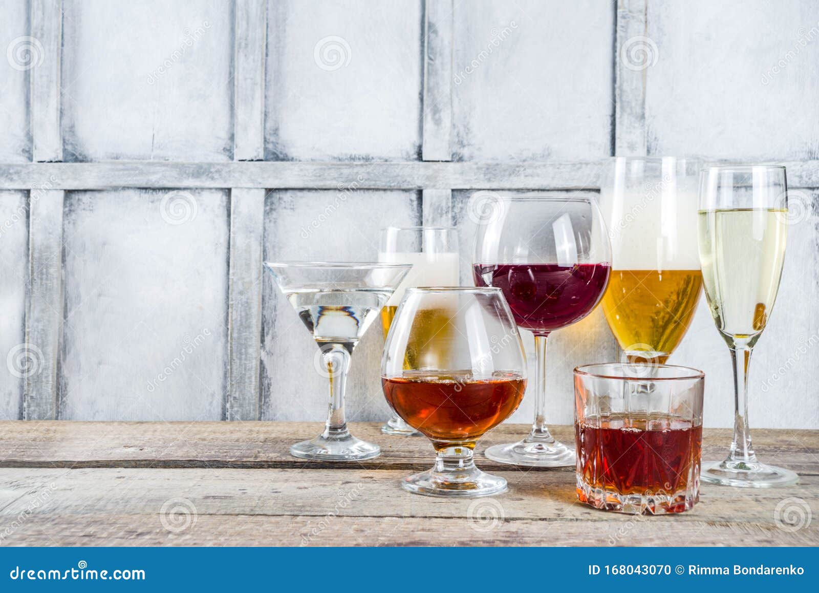 Selection of Different Alcoholic Drinks Stock Photo - Image of brandy ...