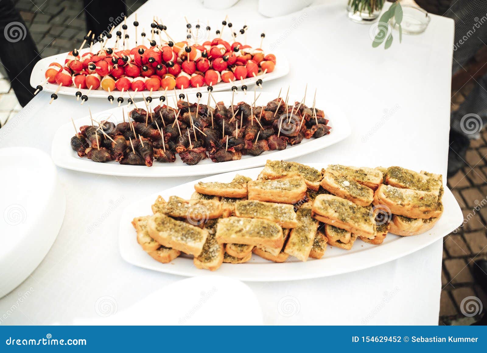 Selection of Different Canapes or Appetizers Stock Photo - Image of ...
