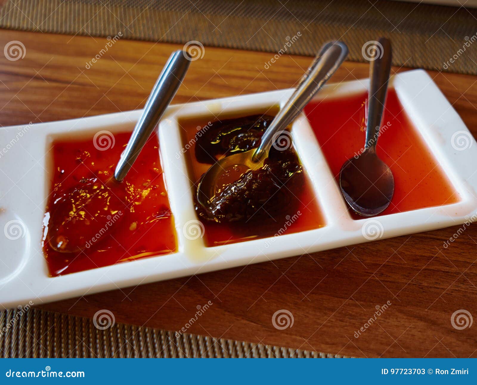 Selection of Different Chinese Sauces Stock Image - Image of bowl ...