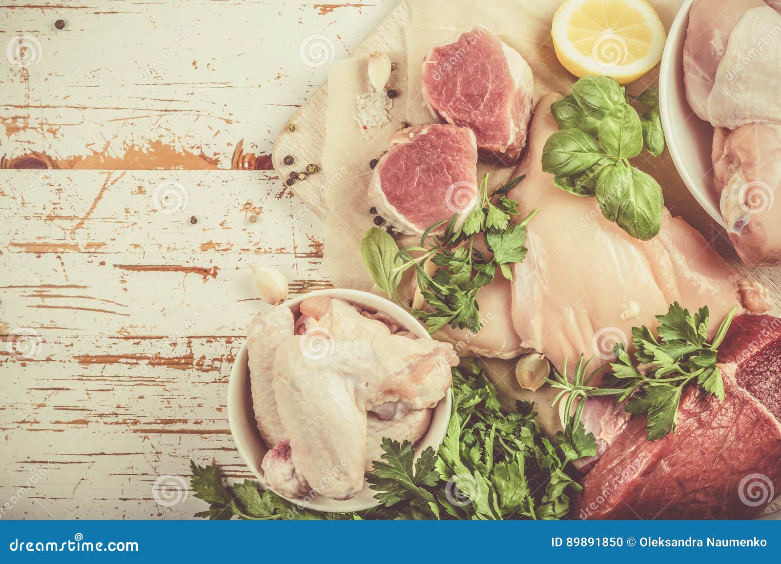 Selection of Different Meat Cuts Stock Photo - Image of ground, protein ...